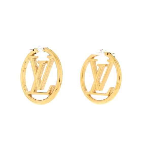 Louis Vuitton | Jewelry | Louis Vuitton Louise Hoop Earrings Metal Gm ...